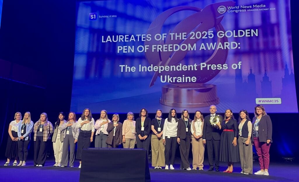 The Independent Press of Ukraine wins WAN-IFRA’s 2025 Golden Pen of ...